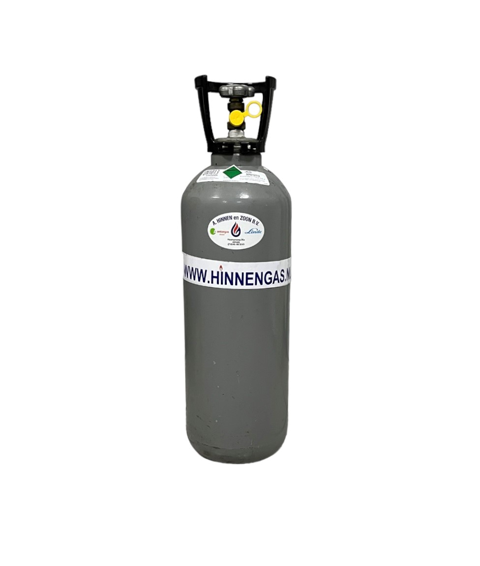Hinnengas Koolzuur/C02 gascilinder 10 kg met stijgbuis - Hinnen